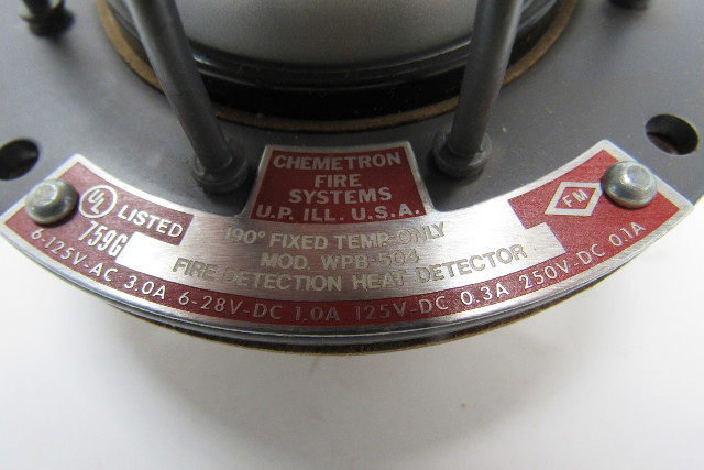 Chemetron WPB-504 Dual-Action Electric Fire Detection Thermostat 190 ...