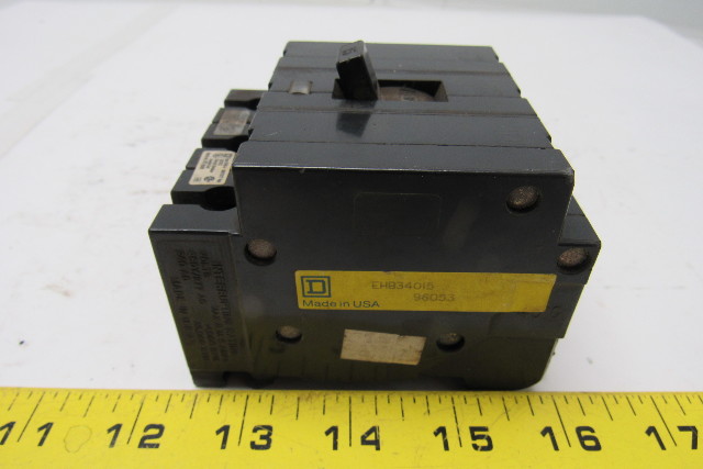 Square D EHB34015 15 AMP 3 Pole 480Y/277VAC Circuit Breaker Snap In ...