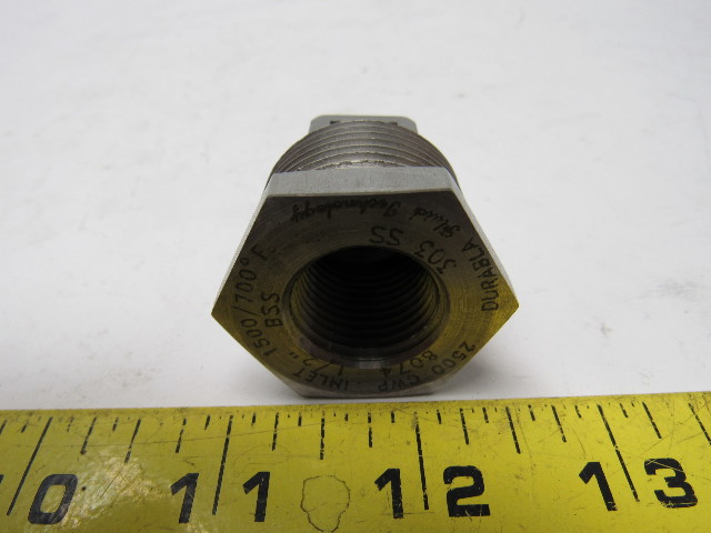 DFT 8074 In-line Basic-check Valve 1/2" NPT 2500 CWP 1500 PSIG 700 ...