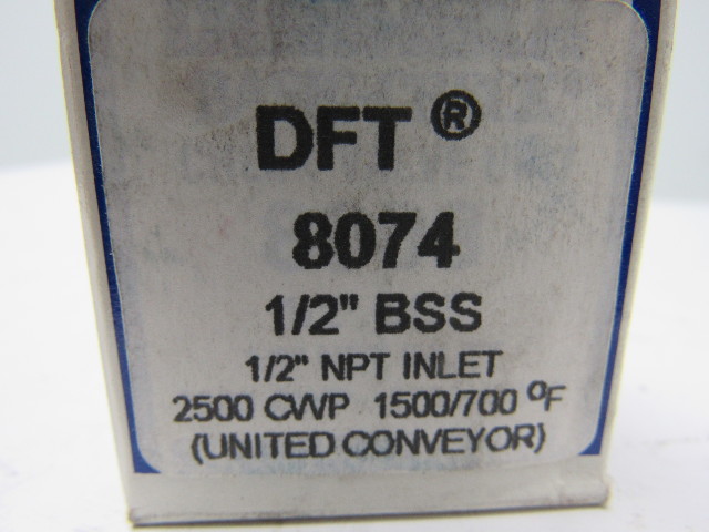 DFT 8074 In-line Basic-check Valve 1/2" NPT 2500 CWP 1500 PSIG 700 ...