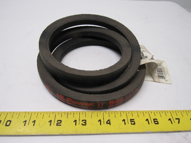 Gates B45 Hi-Power II V Belt Lot of 5 | Bullseye Industrial Sales