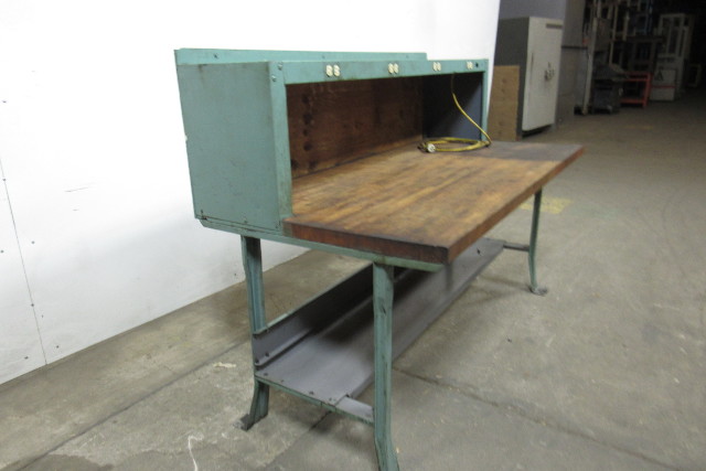72"x38" Butcher Block/Steel Table Work Bench W/Outlets | Bullseye ...
