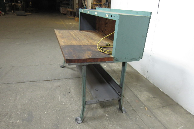 72"x38" Butcher Block/Steel Table Work Bench W/Outlets | Bullseye ...