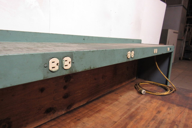 72"x38" Butcher Block/Steel Table Work Bench W/Outlets | Bullseye ...