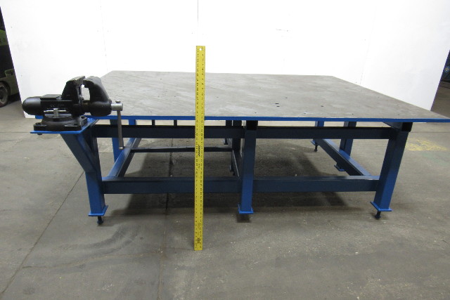 72"x96" Heavy Duty Steel Welding Layout Assembly Work Table W/Vise 1 ...