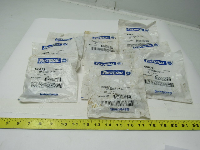 Fastenal 66671 1/4"NPT 300lb Zinc Steel Square Solid Pipe Plug Lot of ...