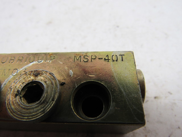 Trabon Lubriquip MSP-40T Manifold Divider Valve | Bullseye Industrial Sales