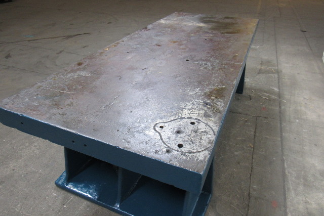 97"x40" Vintage 1950's Cast Iron Welding Layout Work Table 3-3/4" Solid ...