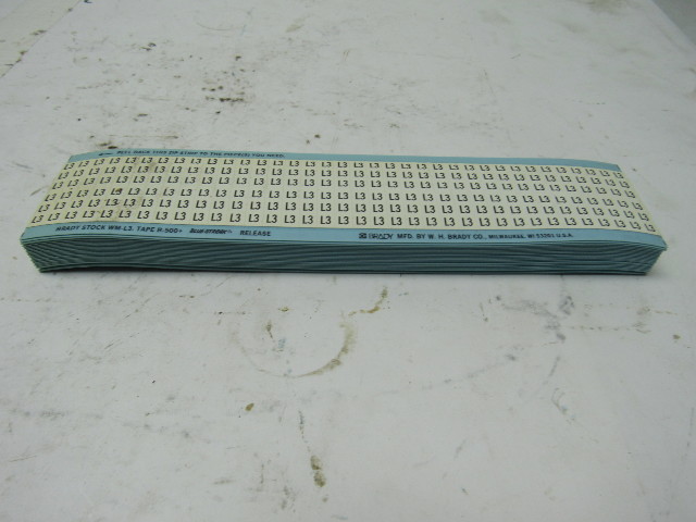 Brady WM-L3 Wire Marker Label Cards L3 Box of 25 Lot of 2 | Bullseye ...