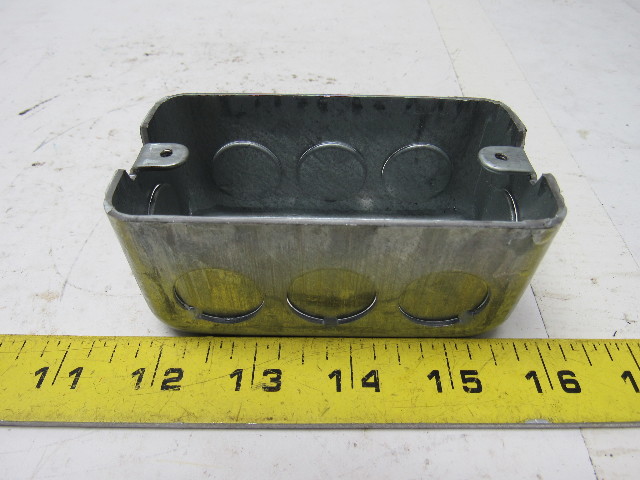Crouse-Hinds TP594 Steel Utility Box 4"-2-1/8"x1-7/8" Deep 1/2" KOs Box ...