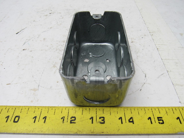 Crouse-Hinds TP594 Steel Utility Box 4"-2-1/8"x1-7/8" Deep 1/2" KOs Box ...