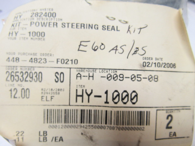 Hyster 282400 Power Steering Seal Kit Lot of 5 | Bullseye Industrial Sales
