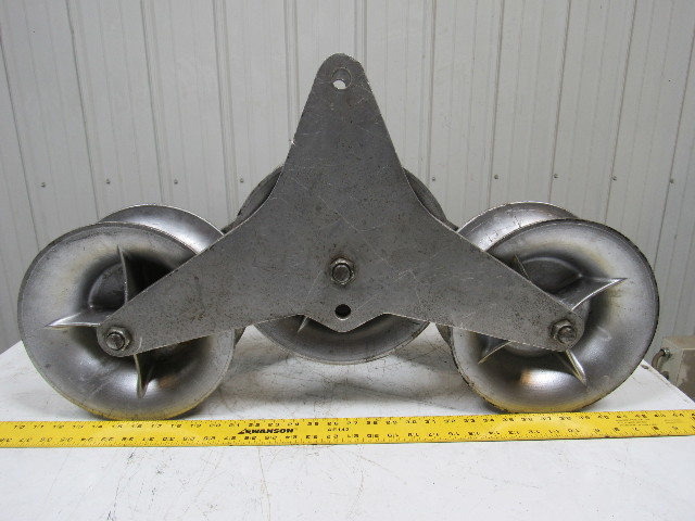 Greenlee Aluminum Triple Sheave Cable Guide 10.5 Dia 5" Wide Sheave ...