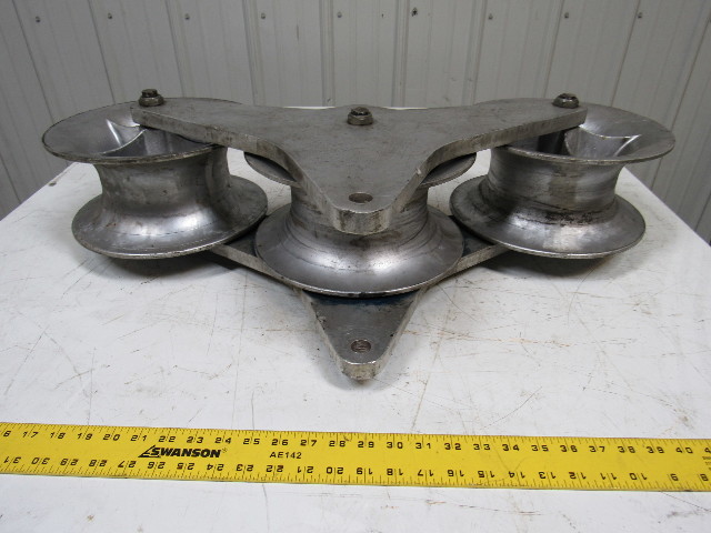 Greenlee Aluminum Triple Sheave Cable Guide 10.5 Dia 5" Wide Sheave ...