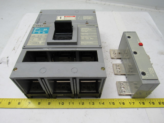 Siemens JD63F400 Sentron 3 Pole Breaker 400A 600VAC w/ 300 A Magnetic ...