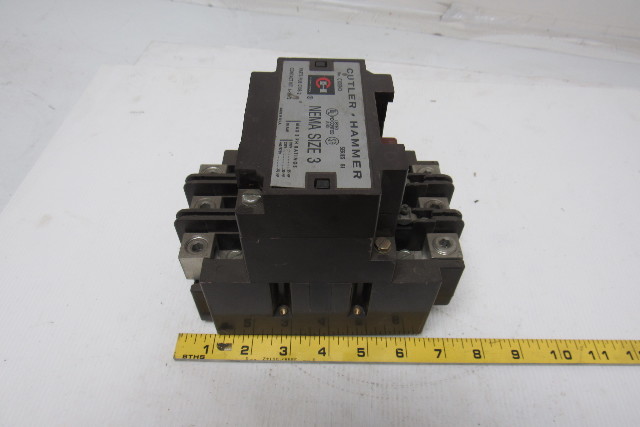 Cutler Hammer C10EN3 Ser. B1 SIZE 3 Starter/Contactor 120V Coil ...