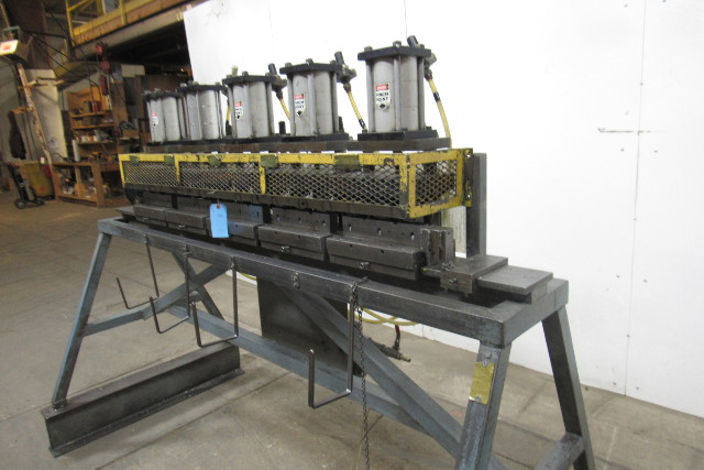 FABCO-AIR/CUSTOM 80" 5 Station Pneumatic Press Metal Door Frame Clicker ...