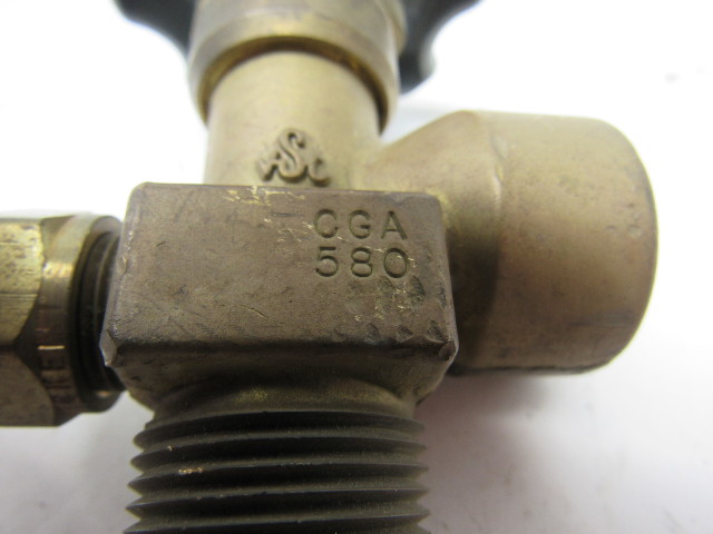 Superior V580-6-1 Brass Cylinder Valve Inert Gas Helium Nitrogen Argon ...