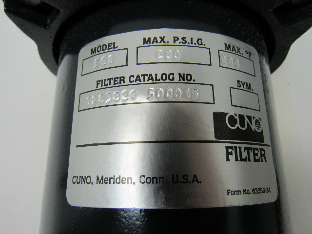 Cuno 12838-21-50-0015 EGS Series Self Cleaning Metal Filter 1" NPT In ...