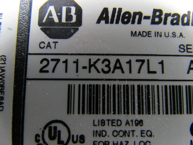 Allen Bradley 2711-K3A17L1 PanelView 300 Display/Keypad 24VDC 240 KB ...