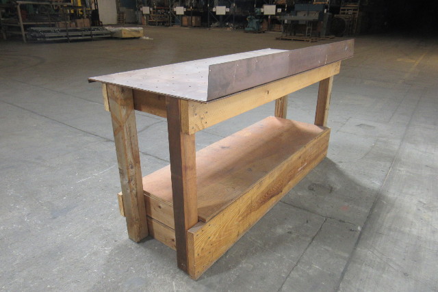 Copper Topped Work Bench Station Unique Table .062 Copper Over 1/4 ...