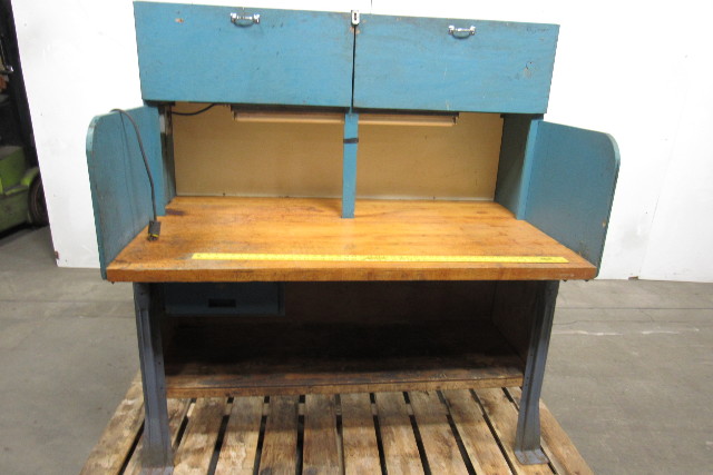Industrial Butcher Block Work Bench Table Station & Stool 60"x36"x 1-3/ ...