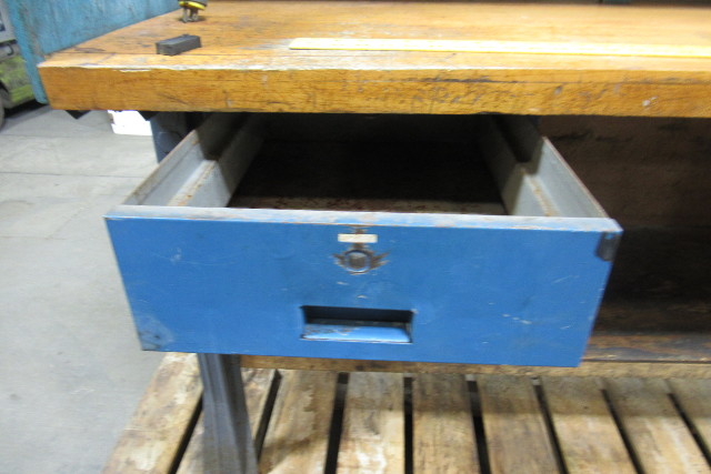 Industrial Butcher Block Work Bench Table Station & Stool 60"x36"x 1-3/ ...