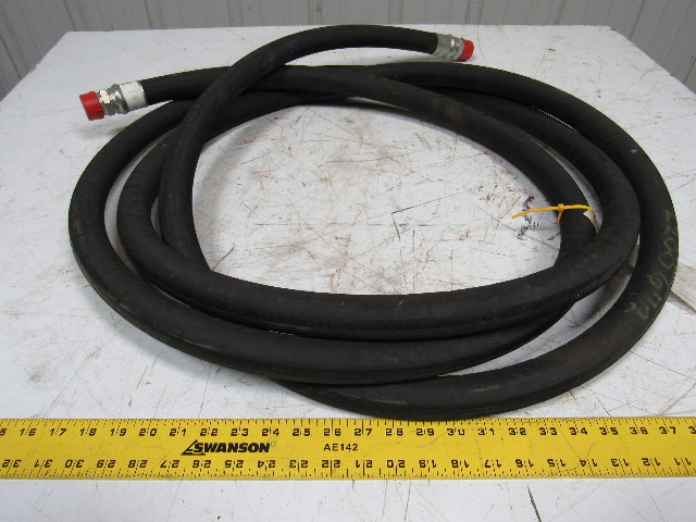 Manuli Harvester 1T Hydraulic Hose 1" X 20Ft. W/1" Male Pipe Fittings ...