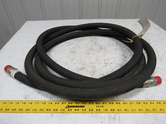 Manuli Harvester 1T Hydraulic Hose 1" X 20Ft. W/1" Male Pipe Fittings ...