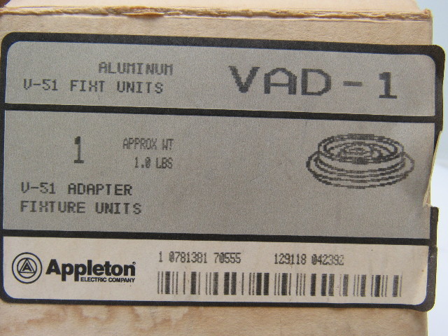 Appleton VAD-1 V-51 Aluminum Fixture Adapter Body 150W | Bullseye ...
