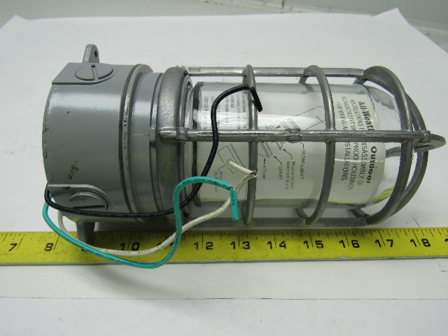 M. Stephens Vapor Tight Incandescent Lamp Fixture All Weather W/ Globe ...