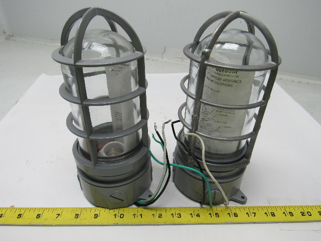 M. Stephens Vapor Tight Incandescent Lamp Fixture All Weather W/ Globe ...