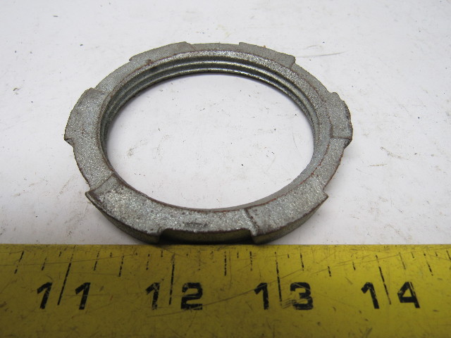 2-1/2" Conduit Lock Nut Malleable Iron Zinc Plated Lot of 9 | Bullseye ...