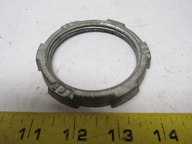 2-1/2" Conduit Lock Nut Malleable Iron Zinc Plated Lot of 9 | Bullseye ...