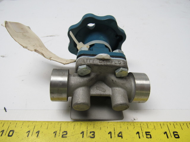 Dia-Flo .5-2470-R2-903 1/2" Weir Diaphragm Valve Socket Weld 316L SS ...