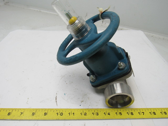 Dia-Flo 1.5-2470-R2-903 1-1/2" Weir Diaphragm Valve Socket Weld 316L SS ...