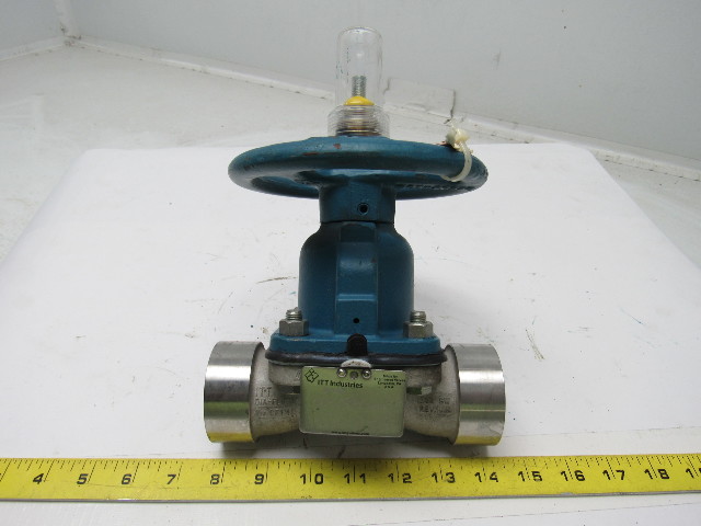 Dia-Flo 1.5-2470-R2-903 1-1/2" Weir Diaphragm Valve Socket Weld 316L SS ...