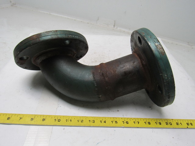 WeldBend 150 3" 90 Degree Carbon Steel Elbow W/3" Extension & Flanges ...