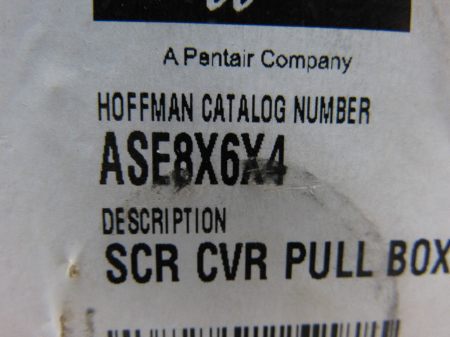 Hoffman ASE8X6X4 43020 Metallic Pull Box Enclosure 8" x 6" x 4" Screw ...
