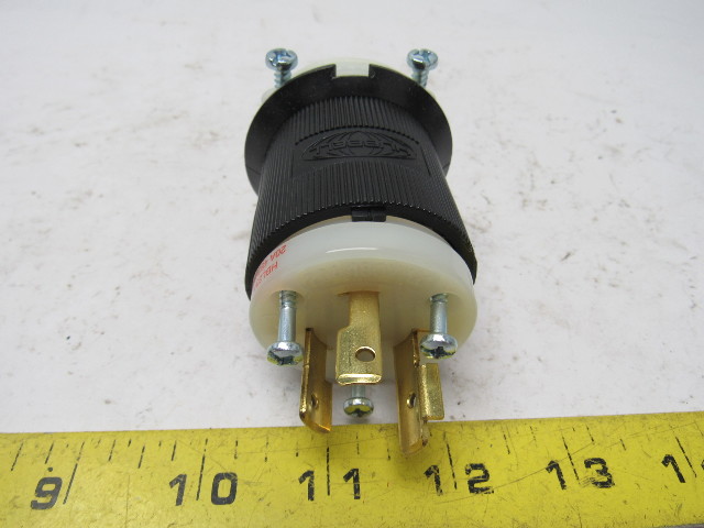 Hubbell HBL2341 L8-20 Insulgrip Twist-Lock Plug 20A 480V 2-Pole 3-Wire ...