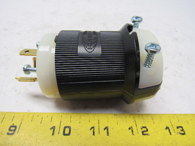 Hubbell HBL2341 L8-20 Insulgrip Twist-Lock Plug 20A 480V 2-Pole 3-Wire ...