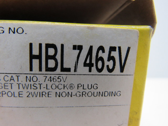 Hubbell HBL7465V Twist-Lock Plug Midget 15 amp 125V 2 Wire 2 Pole NEMA ...
