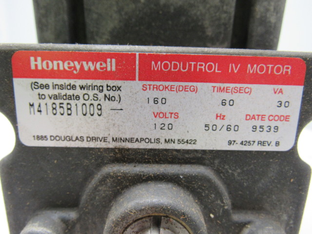 HONEYWELL M4185B1009 Modutrol IV Motor New 160 Strk 60Sec 30VA 120V 50 ...