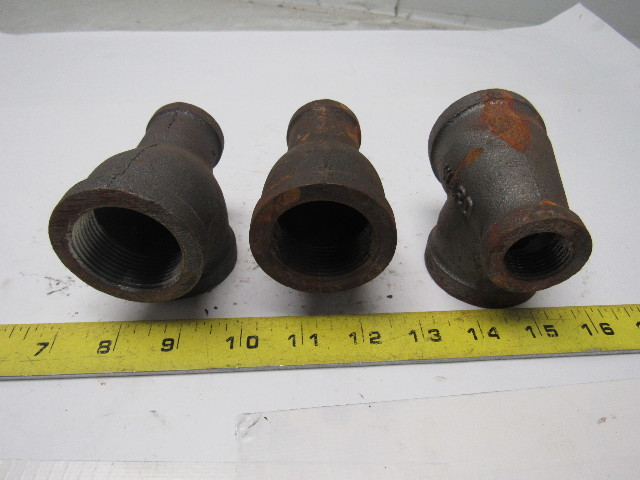 Anvil International 1 1/4" x 3/4"" x 1 1/4" Reducer Tee Black Pipe Lot ...