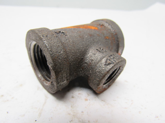 1/2" x 1/4" x 1/2" Reducing Tee Black Pipe Steel Lot Of 9 | Bullseye ...