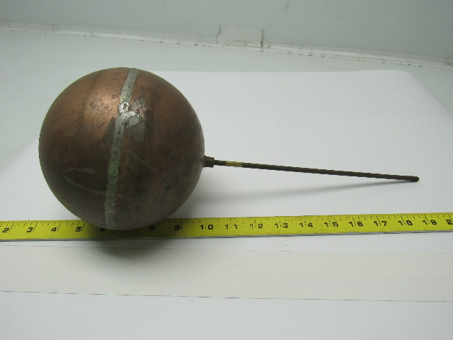 8" Dia. Copper Float Ball With 1/4-20 x10 Long Threaded Rod NOS W/2 ...