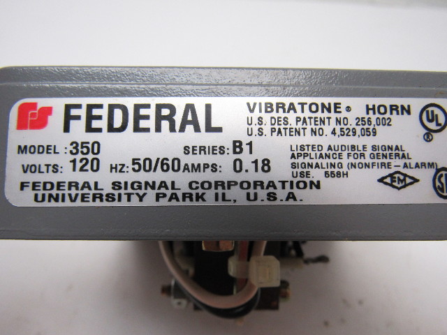 Federal Signal 350 Vibratone Horn 120 VAC | Bullseye Industrial Sales