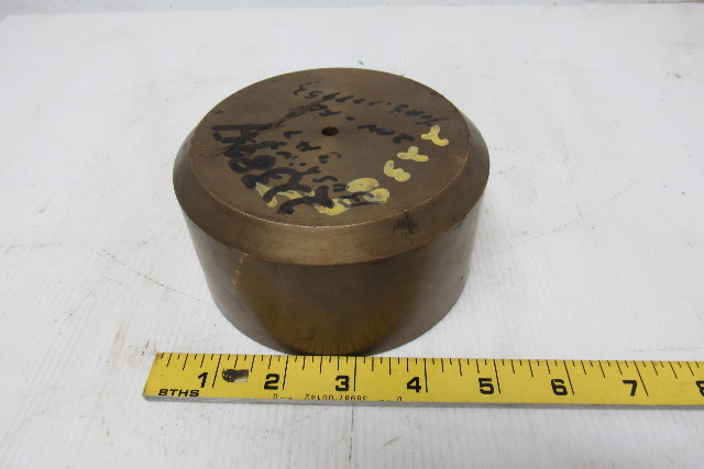 563H602 4.750" OD 3.970" ID Brass Pipe Cap 1/4" Hole in Top No-Thread ...