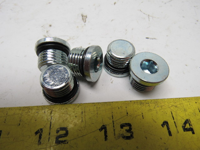 SAE 9/16-18 O-Ring Boss ORB Hex Socket Hydraulic Plug -6 Lot of 5 ...
