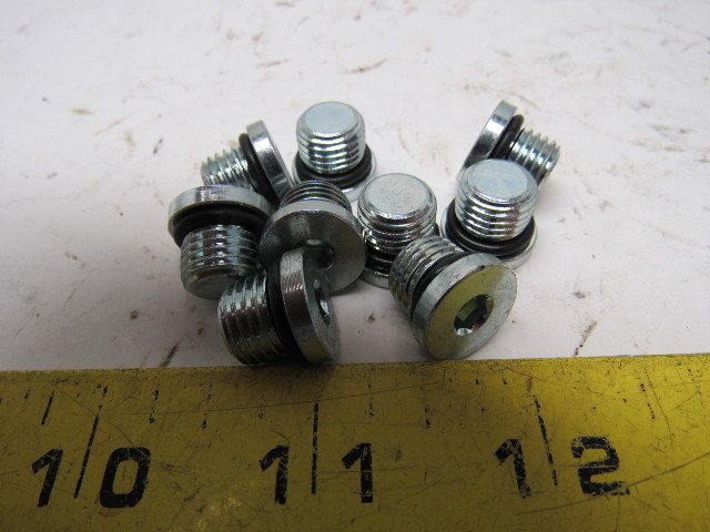 Plated Steel SAE 7/16-20 O-Ring Boss ORB Hex Socket Hydraulic Plug -4 ...
